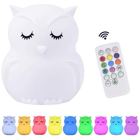Baby Led Owl Night Light-rechargeable Led With Touch Sensor & Remote ...