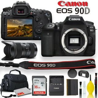 Canon EOS 90D DSLR Camera Bundle with 18-55mm Zoom Lens + 32GB SanDisk ...