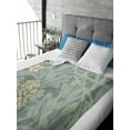 Scandinavian Style Nordic Throw Blanket Vintage Flowers Plants Leaves ...
