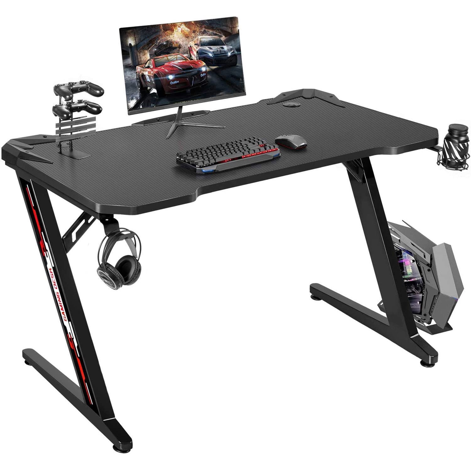 Homall Gaming Desk 44” Gaming Table Computer Desk Z Shape Gamer ...
