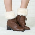 Baberdicy Short Faux Fur Boot Cuffs, Winter Sock Toppers for Ankle ...