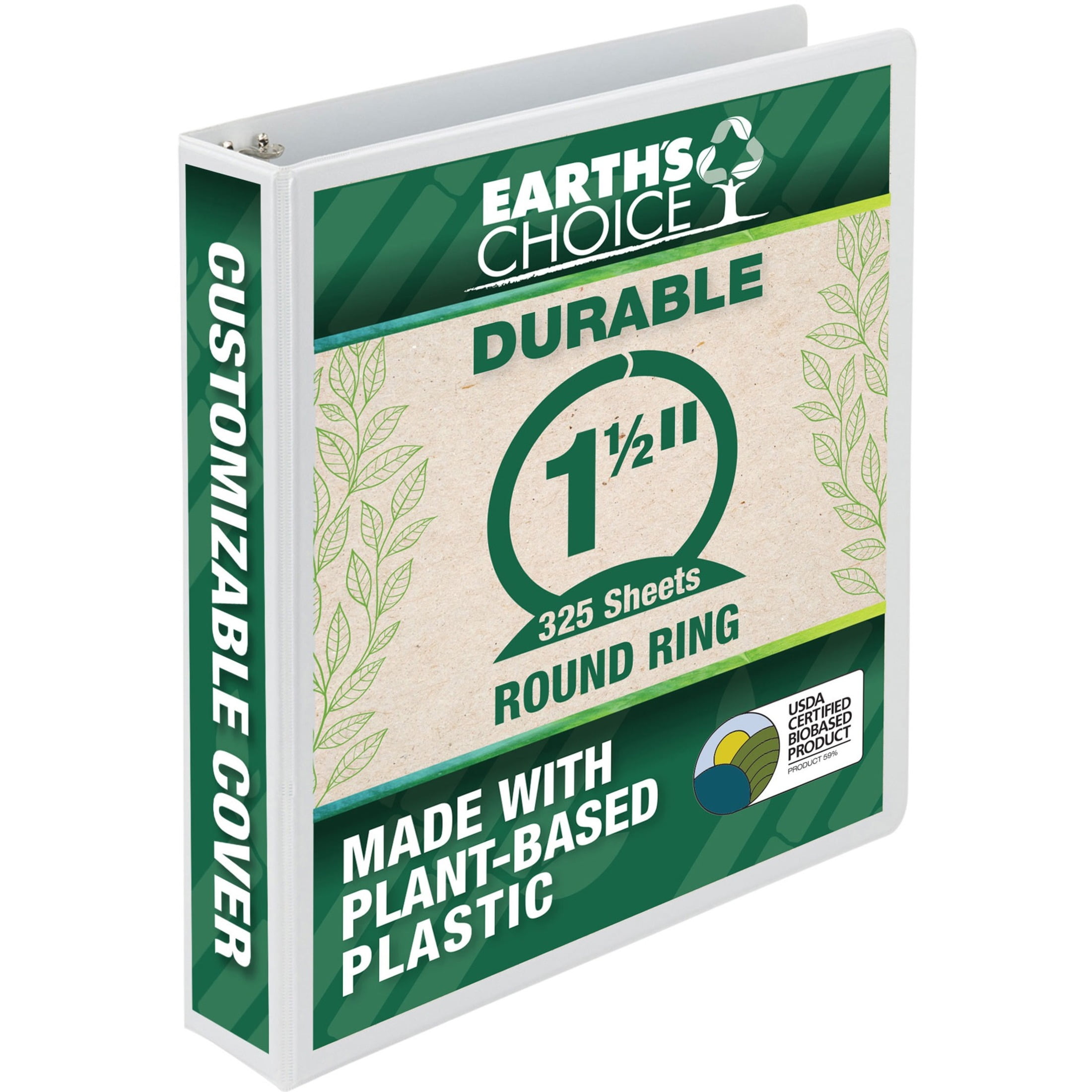 Earth s Choice Biobased Round Ring View Binder 3 Rings 1 5 Capacity earth-s-choice-biobased-round-ring-view-binder-3-rings-1-5-capacity