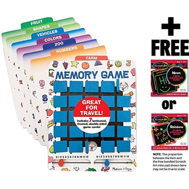 Melissa & Doug Flip to Win Travel Memory Game - Wooden Game Board, 7 ...
