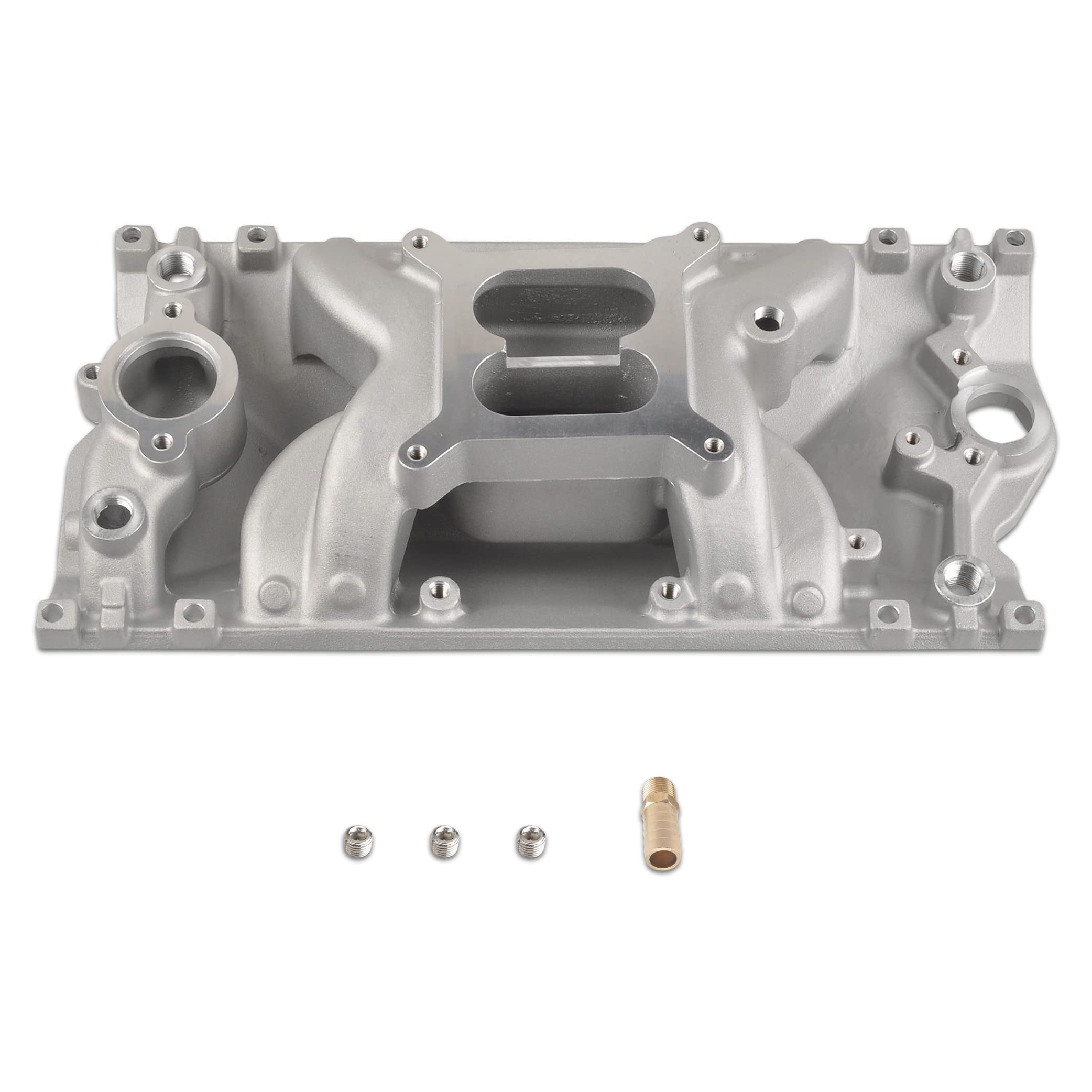 FGJQEFG Aluminum Intake Manifold Compatible with Chevy Vortec SBC V8 ...