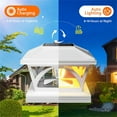 2 Pack Solar Post Cap Lights, 4x4/5x5 Outdoor LED Fence Post Cap Lights ...