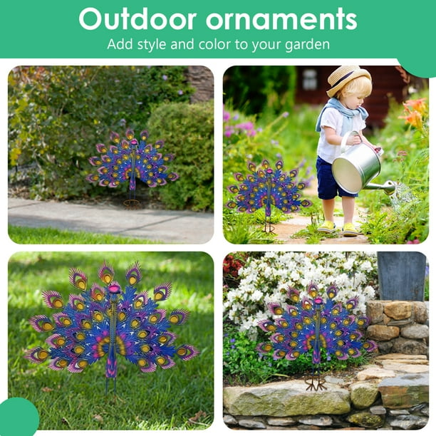 Coiry Outdoor Statue Realistic Animal Peacock Statue Craft For Garden ...