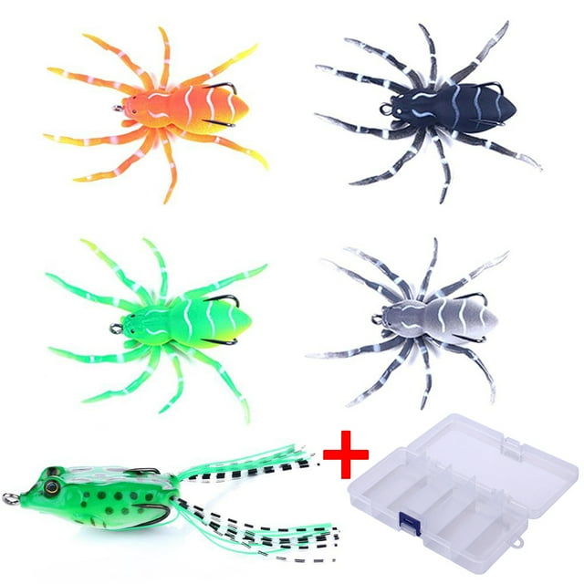 Crowdstage Luya Spider Artificial Topwater Lures Baits Fishing Lure Kit ...