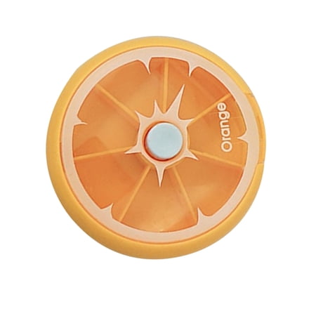 Dalazy Fruit Print Mini Round Weekly Travel Pill Container The separate ...