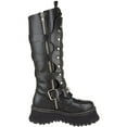 PRAV2BLE,Ravage-ii, Buckled Steel Toe Black Leather Warrior Boots ...