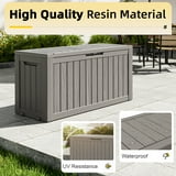 Bifanuo 80 Gallon Resin Deck Box with Lock, Waterproof Outdoor Storage ...