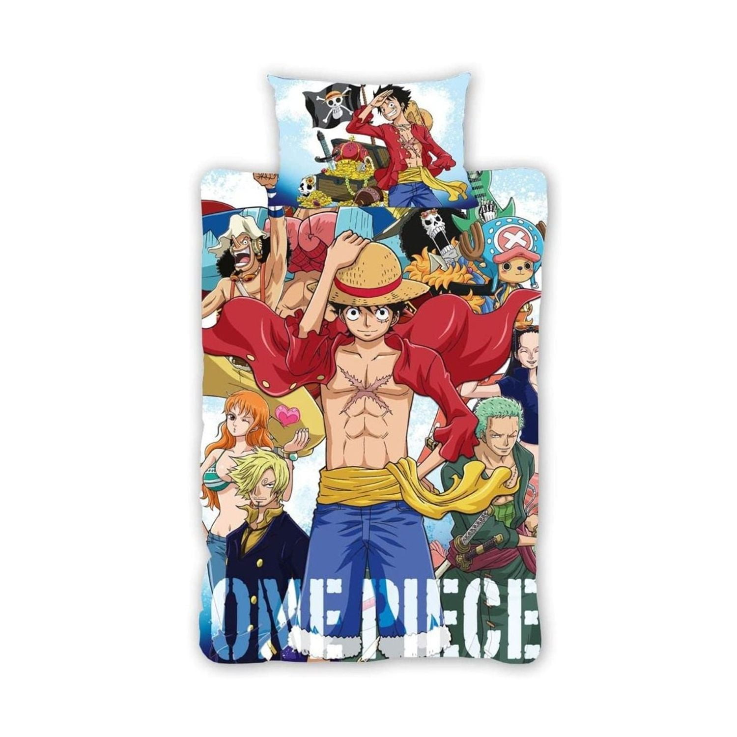 Click here for One Piece Reversible Characters Duvet Cover Set prices