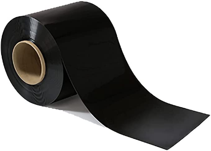Strivide PVC Strip Curtain Door Bulk Roll Opaque Black Size 8" Wide x ...