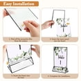 6 Pack 4x6 Inch Clear Sign Holders Double-sided Black Display Stand ...