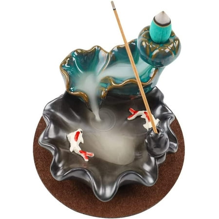 Ceramic Waterfall Incense Burner Backflow Incense Holder Handcrafted ...