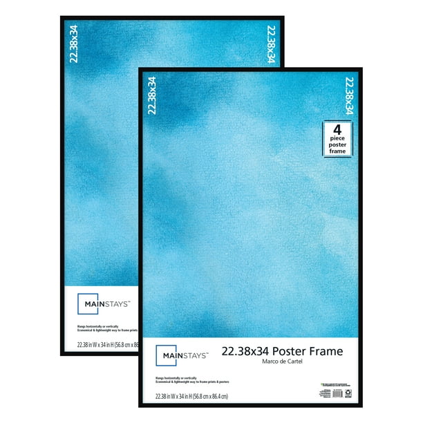 Mainstays 22x34 Basic Picture Frames, Black, Set of 2 - Walmart.com