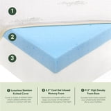 Furinno Angeland 10-Inch Luxury Gel Memory Foam Mattress, California ...