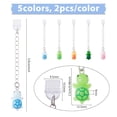 10Pcs Plastic Mobile Dustproof Plugs with Resin Tortoise Pendants Mixed ...