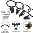 30 PCS Curtain Rings with Clips, Strong Drapery Clips Hooks on Tension ...
