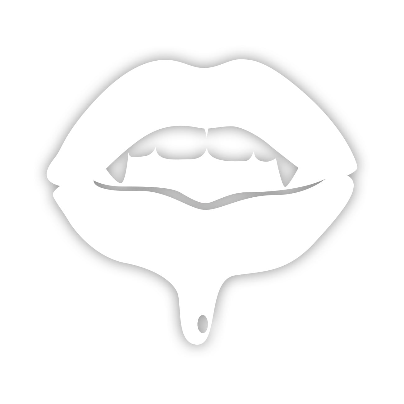 Bloody Fang Teeth and Lips Sticker Decal Die Cut - Self Adhesive Vinyl ...