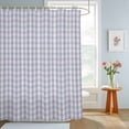 Bathroom Shower Curtain Vintage Purple Pink Gingham Check Waterproof ...
