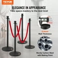KFFKFF 6-Pack Stanchion Posts with Fillable Base Crowd Barriers Control ...