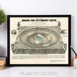 Flat Earth Map of the Square and Stationary Earth - 11x14 1893 Map by ...