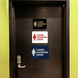 Signs ByLITA Classic Framed Ladies Changing Room Sign (Black Gold ...