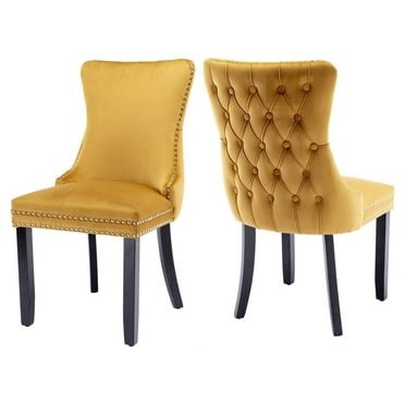 Art Leon Dining Chairs Set of 2, Rattan Upholstered Kitchen Chair with ...