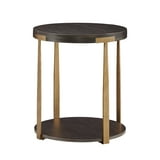 Weston Home Ario Wood & Metal T-Brace Round End Table - Walmart.com