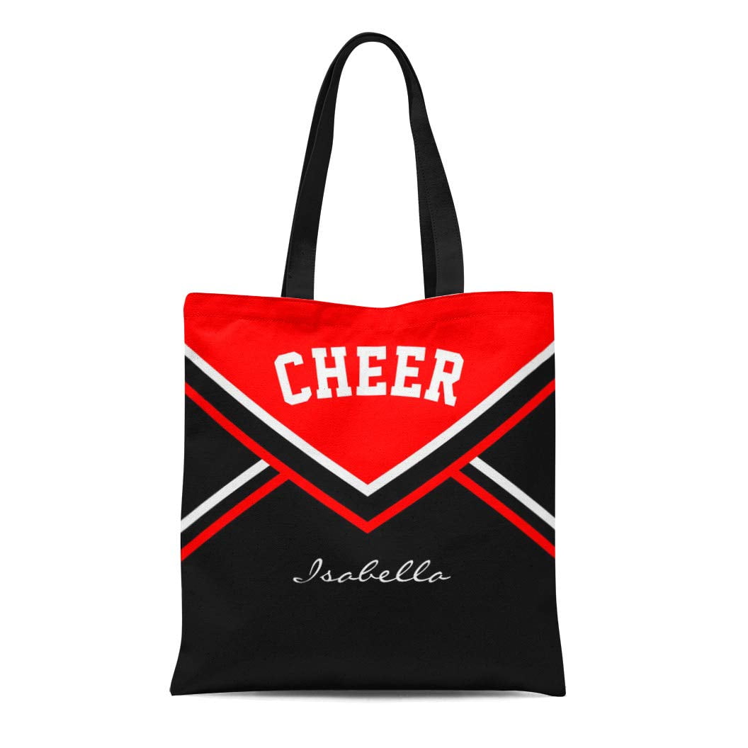 SIDONKU Canvas Tote Bag Popular Cheerleader in Red Cheerleading Squad ...
