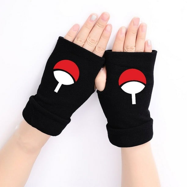 Anime Naruto Cosplay Gloves for Women Men Kids Akatsuki Red Cloud Ninja ...