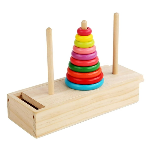 Xuanheng Wooden Stacking Brain Teaser Portable for Children Baby 3 Year ...