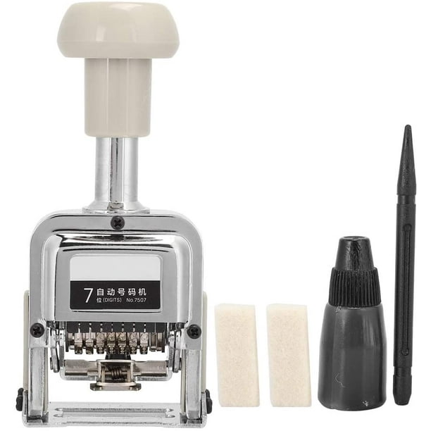 Numbering Machine, Self Inking Number Stamp, 7-Numder Seal Automatic ...