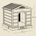 Rimax ECO Resin Dog House for Medium and Large Breeds, Taupe, 36"W ...