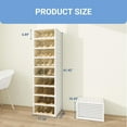 FLEXIMOUNTS Shoe Rack Organizer Storage Box 9 Tiers-18 Pairs, Portable ...