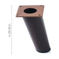 DEPOT E-SHOP Round Steel Dark Wood Slanted Legs For Sofa - 5'' Set Of 4 ...