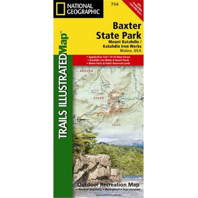 Maps Baxter State Park - Mount Katahdin Map - Walmart.com