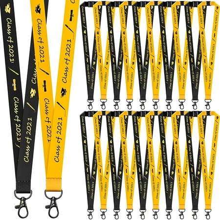 20 Pieces Class of 2021 Lanyard Keychain Holder with Safety Breakaway ...