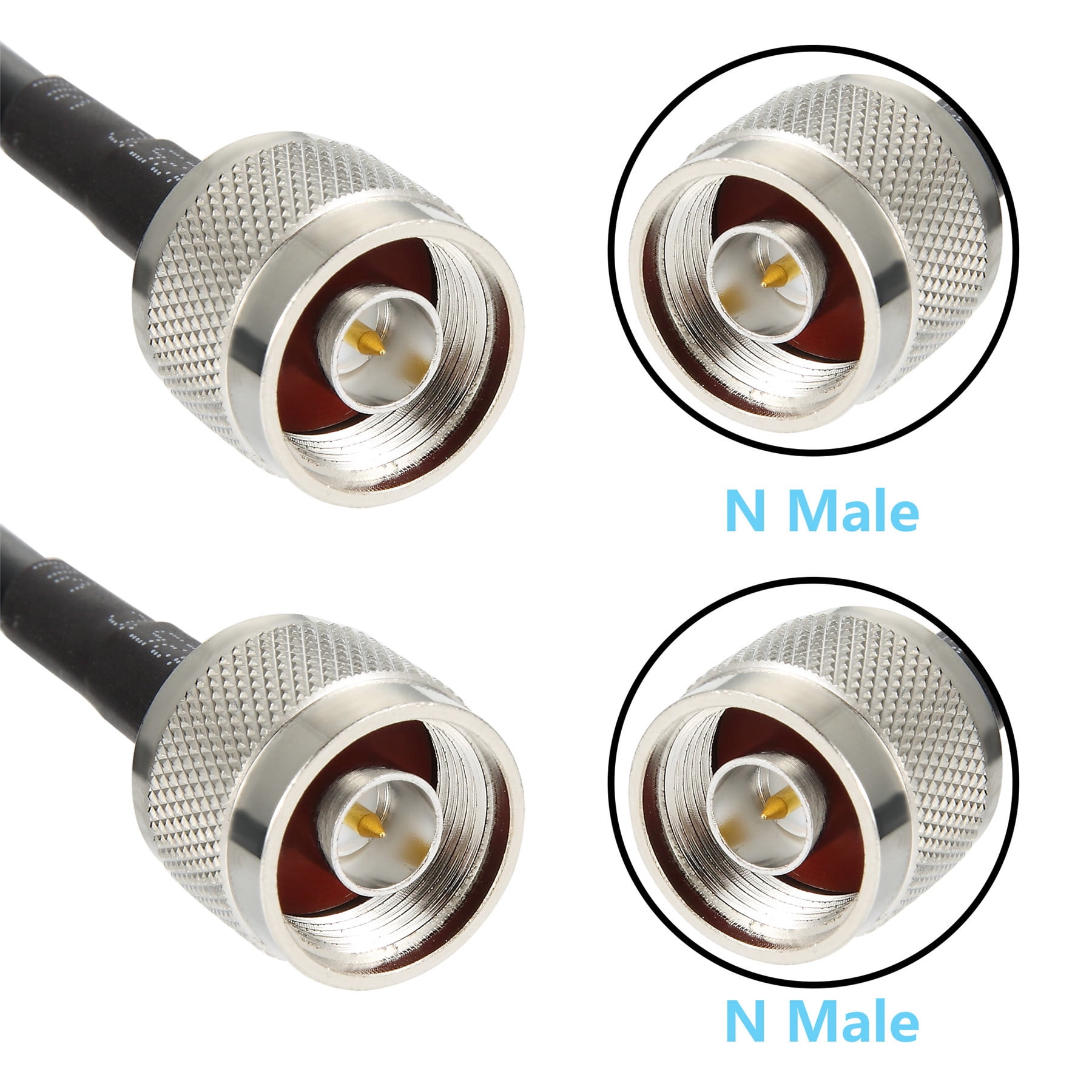 Buy 3 ft N Male to N Male Cable (50 Ohm), GEMEK Pure Copper Low-Loss ...