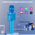 BONAOK Wireless Bluetooth Karaoke Microphone, Portable Handheld Mic ...