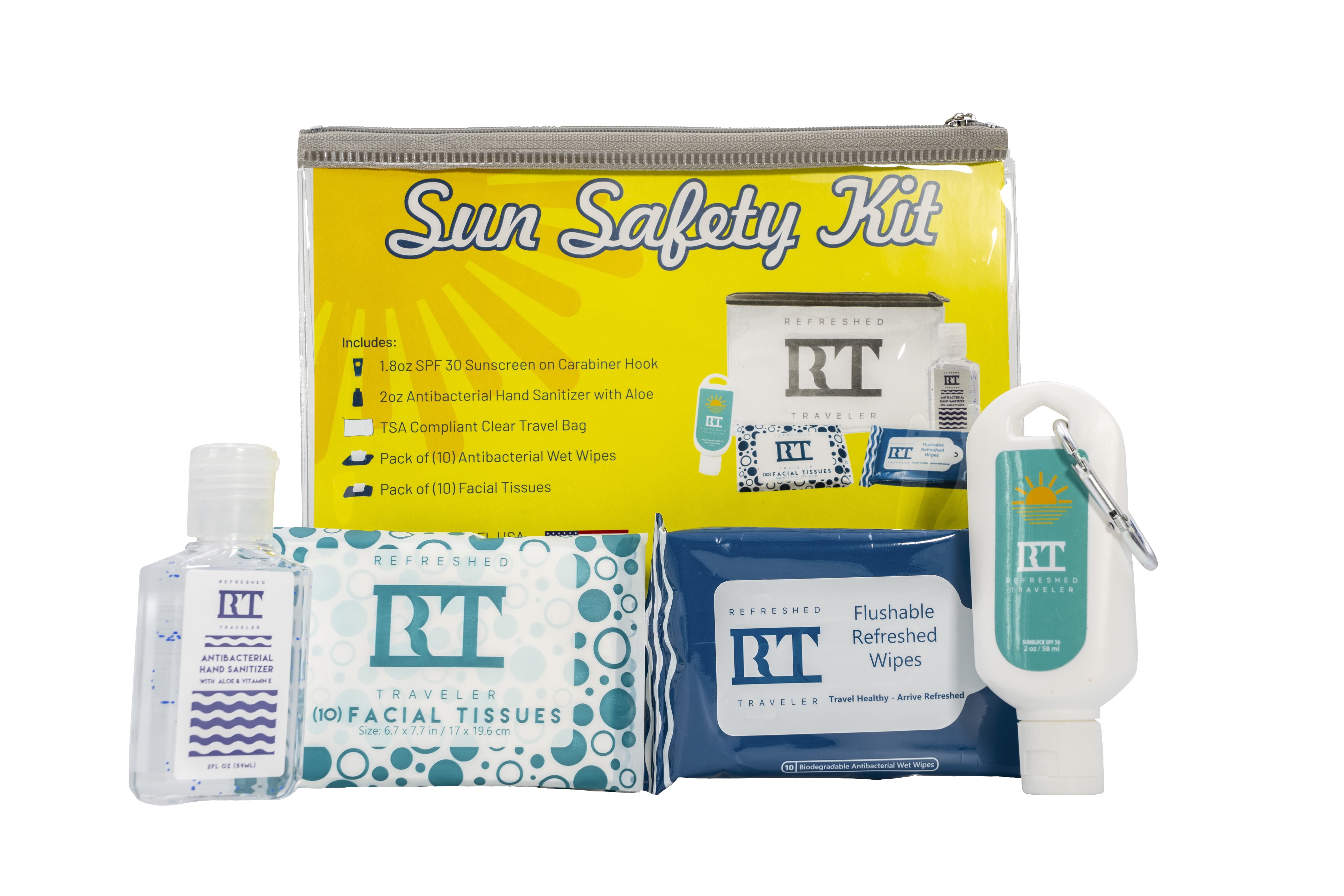 Sun Safety Kit - Travel Kit for Fun & Sun (Beach, Golf Course ...