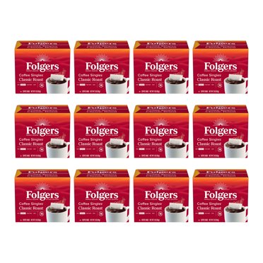 Folgers Coffee Singles Classic Medium Roast Coffee Bags 19 Count (Pack ...