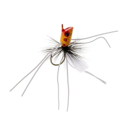 Popper Flies Trout Bass Bug Popper Fly Floating Fishing Flies - Orange ...