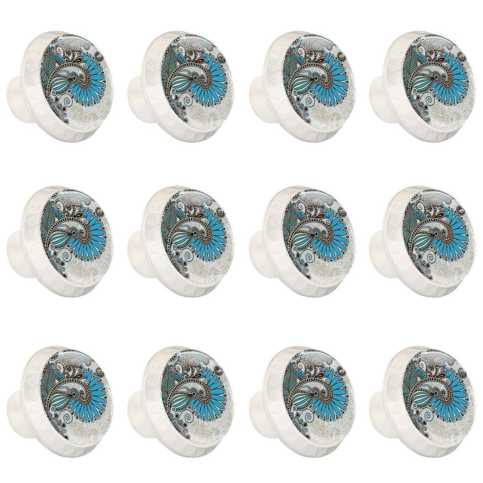 12 Pcs Mandala Boho Indian Knobs for Kitchen Cabinet Cupboard Dresser Bookcase Drawer Pulls ...