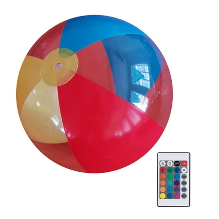 jovati Pool Toy 16 Colors Glow Ball 16' Inflatable LED Light Up Beach ...