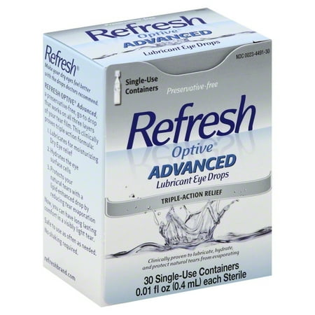Refresh Optive® Advanced Lubricant Eye Drops 30-0.01 fl. oz. Tubes ...