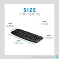 HP 300 Wireless Keyboard and Mouse, 2.4 GHz, USB Nano Receiver, Black ...