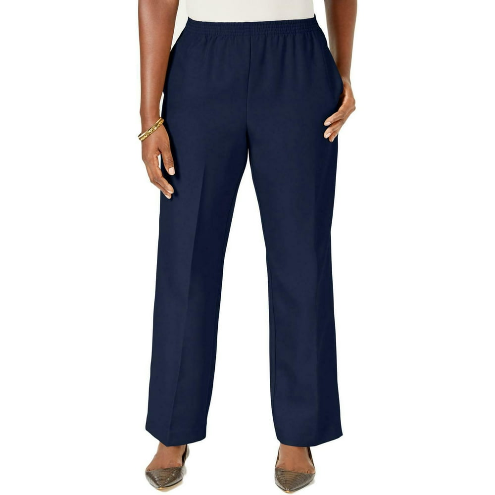 Karen Scott Karen Scott Womens Pull On Comfort Waist Pants Ruched