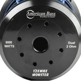 "American Bass 12"" XMAXXX Subwoofer, 6000 Watts, Dual 2 Ohm, D2 Sub ...