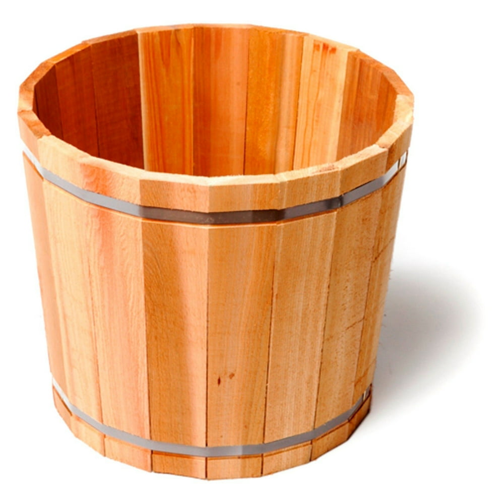 SGC Red Cedar Barrel Planter - Walmart.com - Walmart.com
